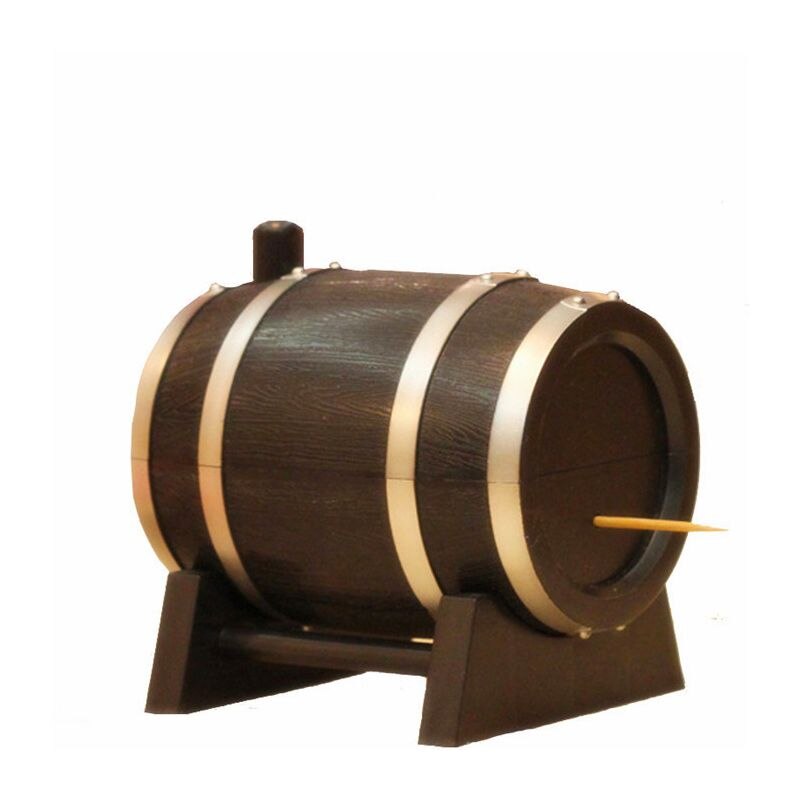 Wine Barrel Style Plastic Automatic Toothpick Box ... – Grandado