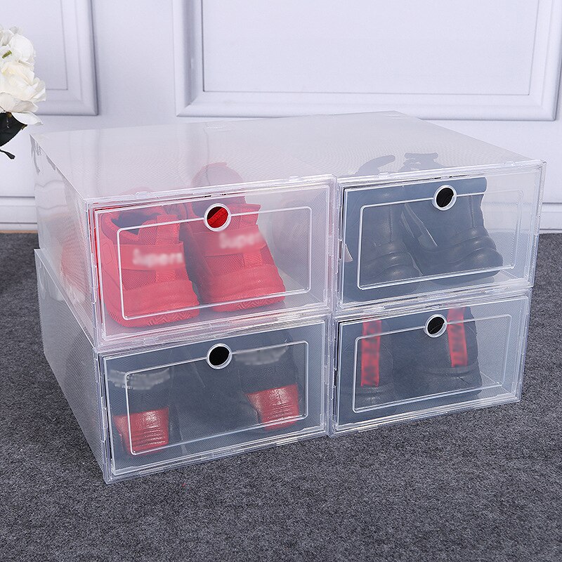 6pcs Plastic Box Storage Transparent Shoes Box Org... – Grandado