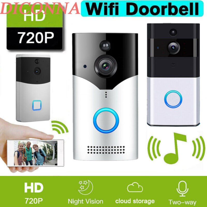 Wireless Smart WiFi DoorBell IR Video Visual Camer... – Grandado
