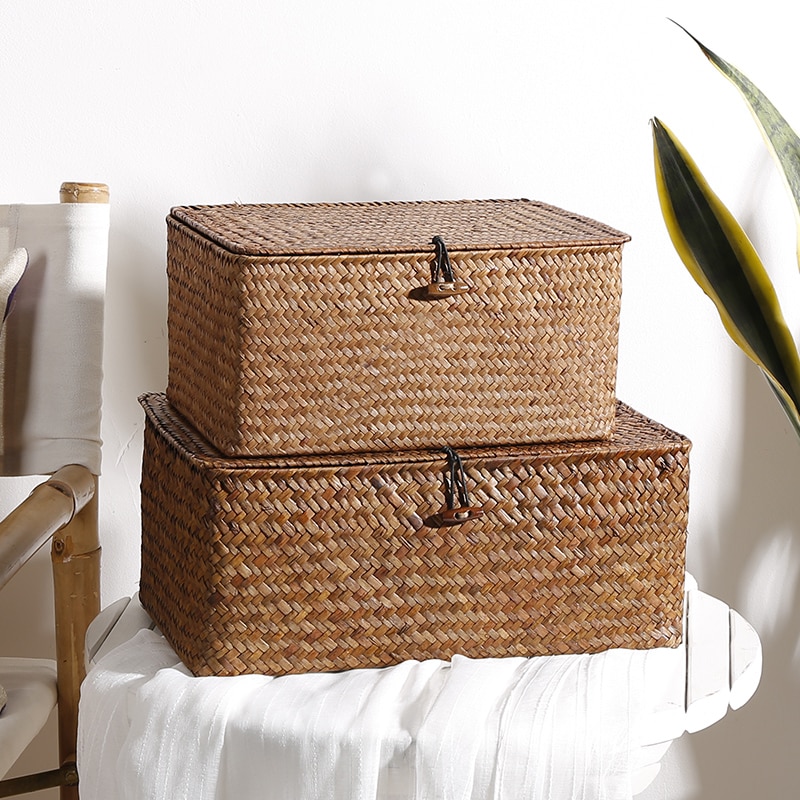 Handmade Seagrass Woven Storage Box Seaweed Storag... – Grandado