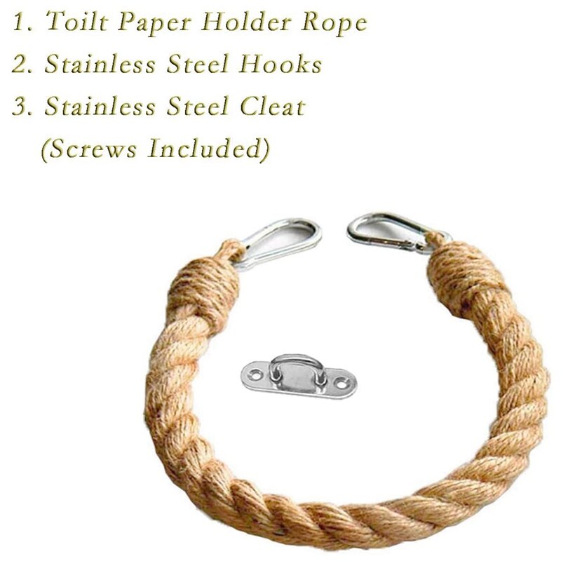 2 Piece Nautical Rope Toilet Paper Holder Vintage ... – Grandado