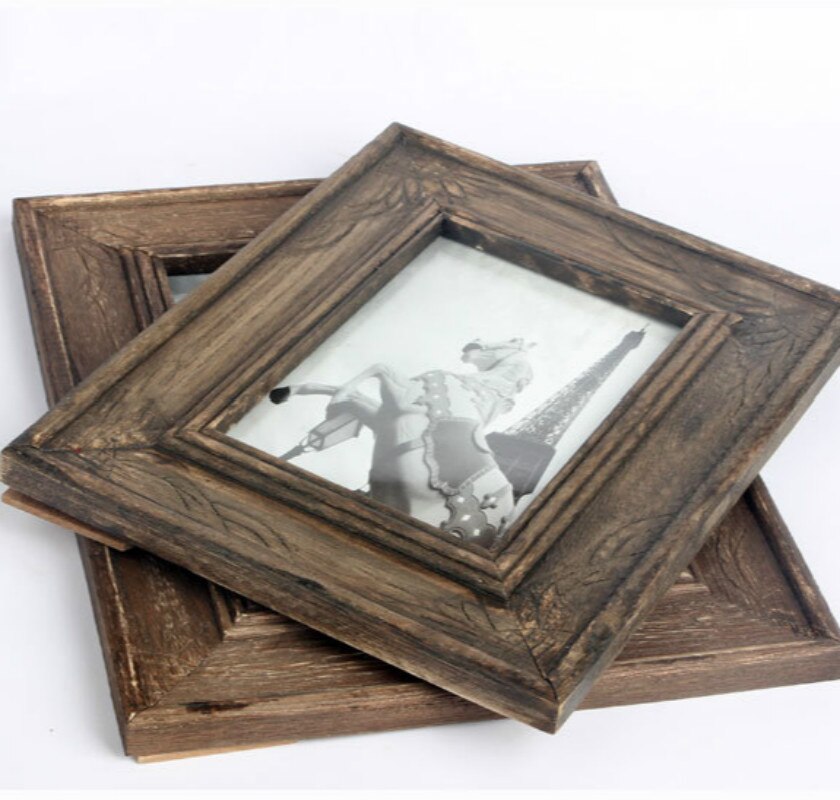 Simple 6 inch 7 inch solid wood photo frame set wo... – Vicedeal