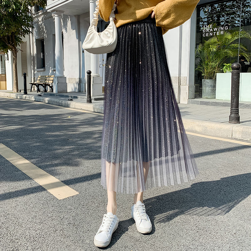 Zomer Mesh Midi Rokken Vrouwen Koreaanse Engeland ... – Grandado