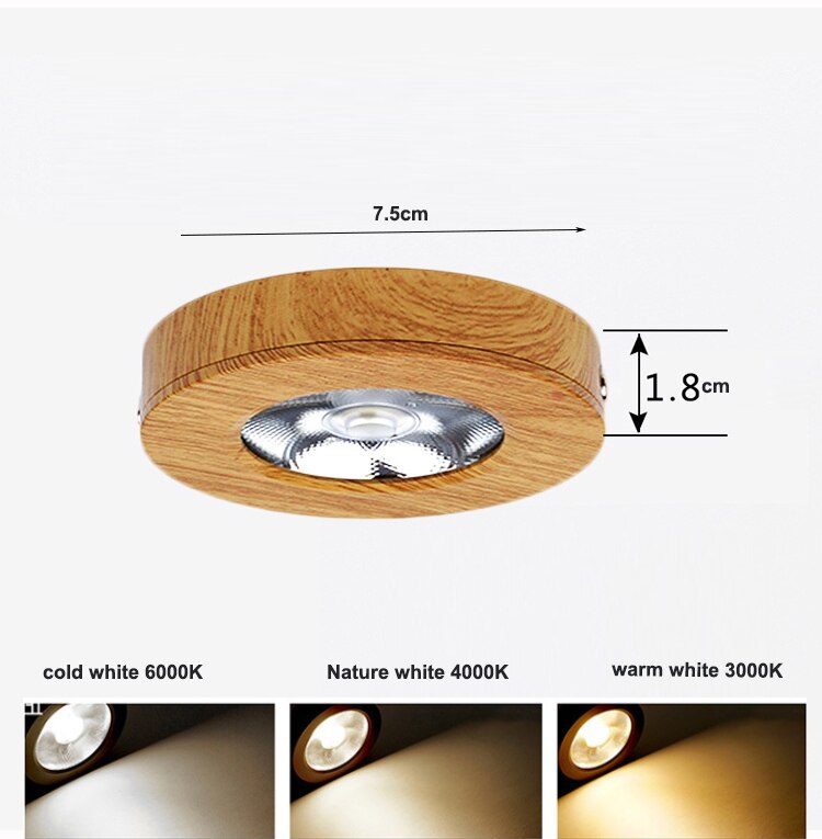 Grain LED Surface Mounted Downlights 3w 5w 7w Pane... – Vicedeal