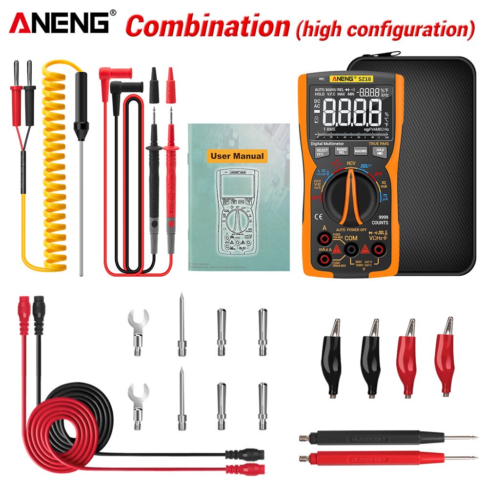 Aneng sz18 digitale multimeter 9999 echte rms ana... – Vicedeal