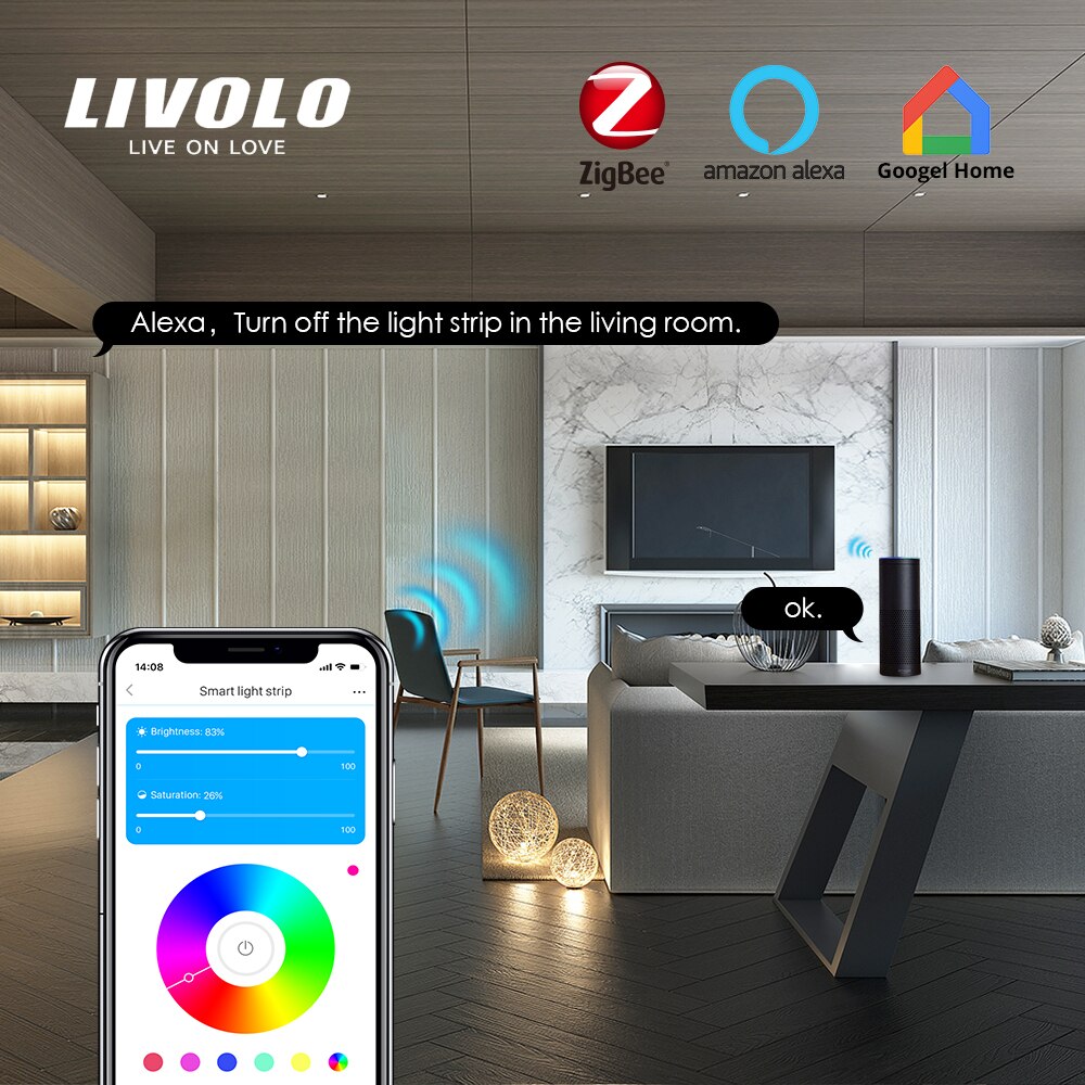 Livolo Slimme Wifi Led Licht Strip 2M 5050 Rgb Fle... – Vicedeal