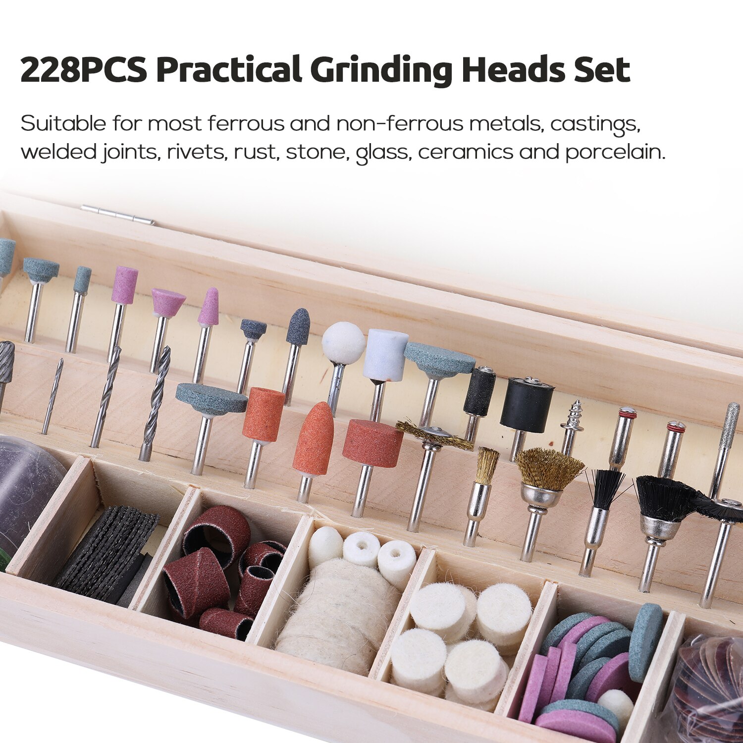 228PCS Practical Grinding Heads Set Electric Repai... – Vicedeal