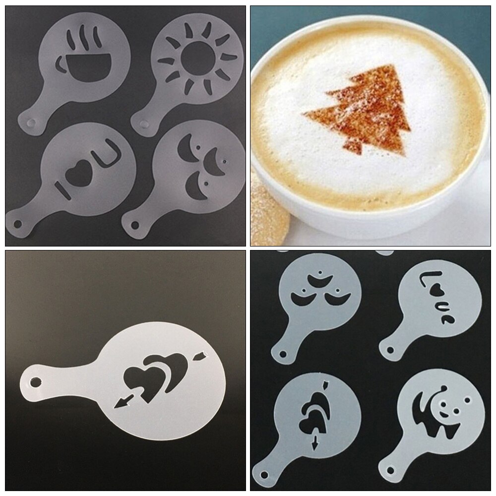 80 Pcs Painting Templates Cake Stencils Coffee Tem... – Vicedeal