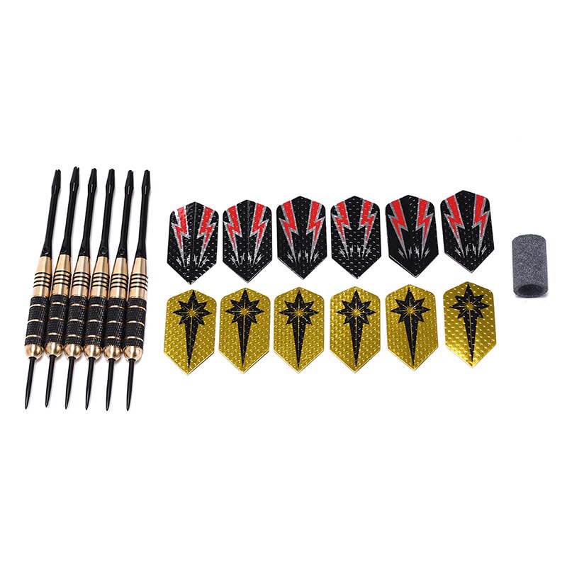 6pcs 160mm 24g Brass Black Nickel Hard Tip Dart Se... – Grandado