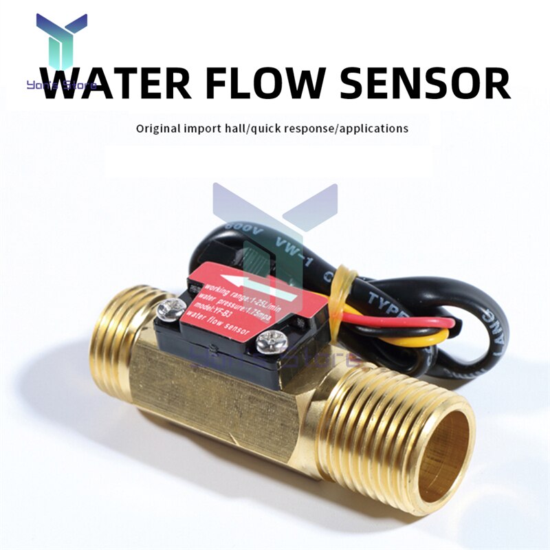 4 Points Copper Flowmeter Flow Sensor Hall Flowmet... – Grandado