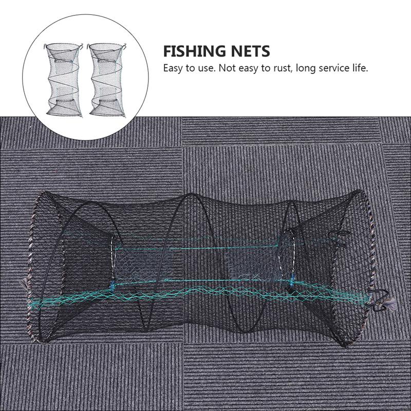2 Pcs Collapsible Fishing Trap Portable Fishing Ne... – Grandado