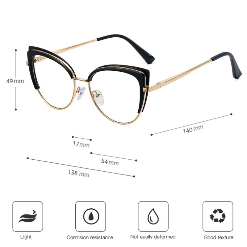 Blue Light Filtering Glasses Frame for Women Eyewe... – Grandado