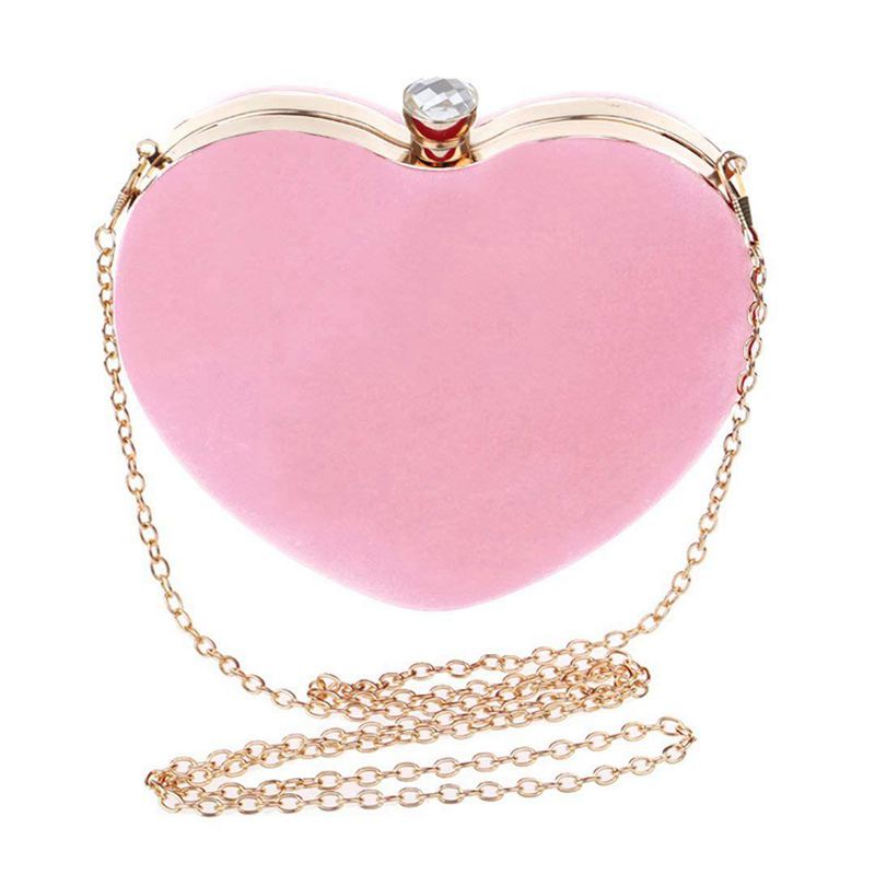 Women Girls Heart Shape Handbag Evening Party Tote... – Vicedeal