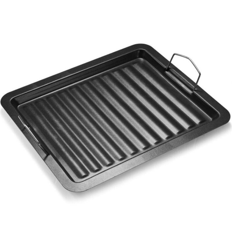 Non-Stick Grill Pan with Dual Handles Barbecue Fry... – Vicedeal