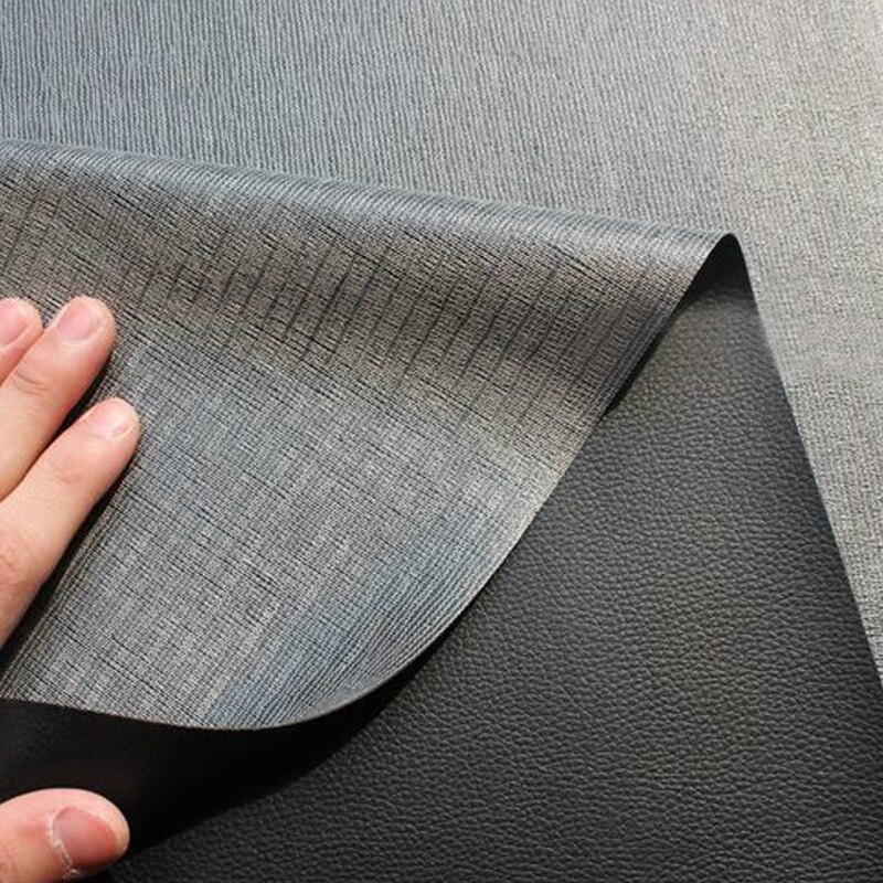 Buulqo 50x68cm Black PVC leather Faux Leather Fabr... – Grandado