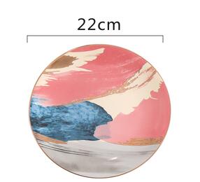 Nordic Style Plate Painted Ceramic Dinner Plate Cl... – Vicedeal
