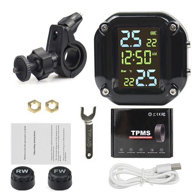 Motorcycle TPMS LCD Color Screen motorbike Tire Pr... – Vicedeal