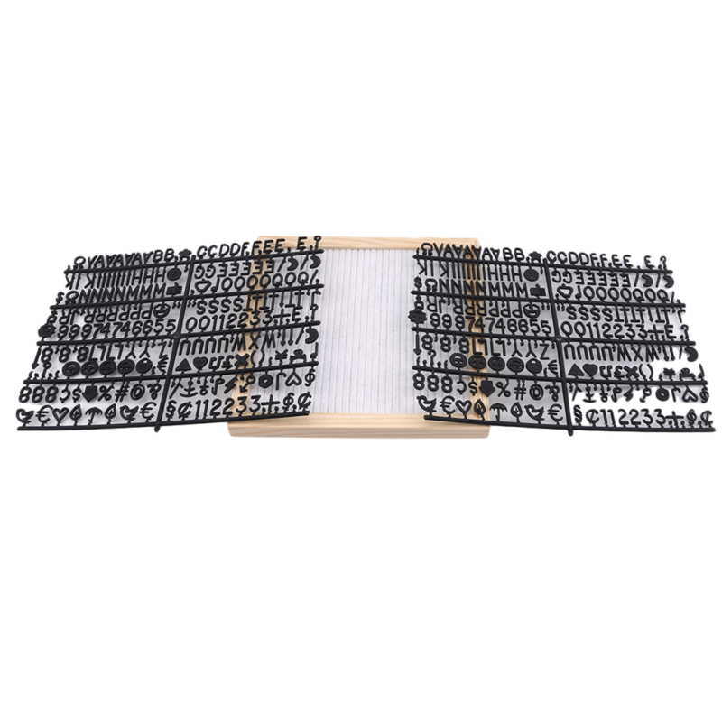 Felt Letter Board Wooden Frame Changeable Symbols ... – Vicedeal
