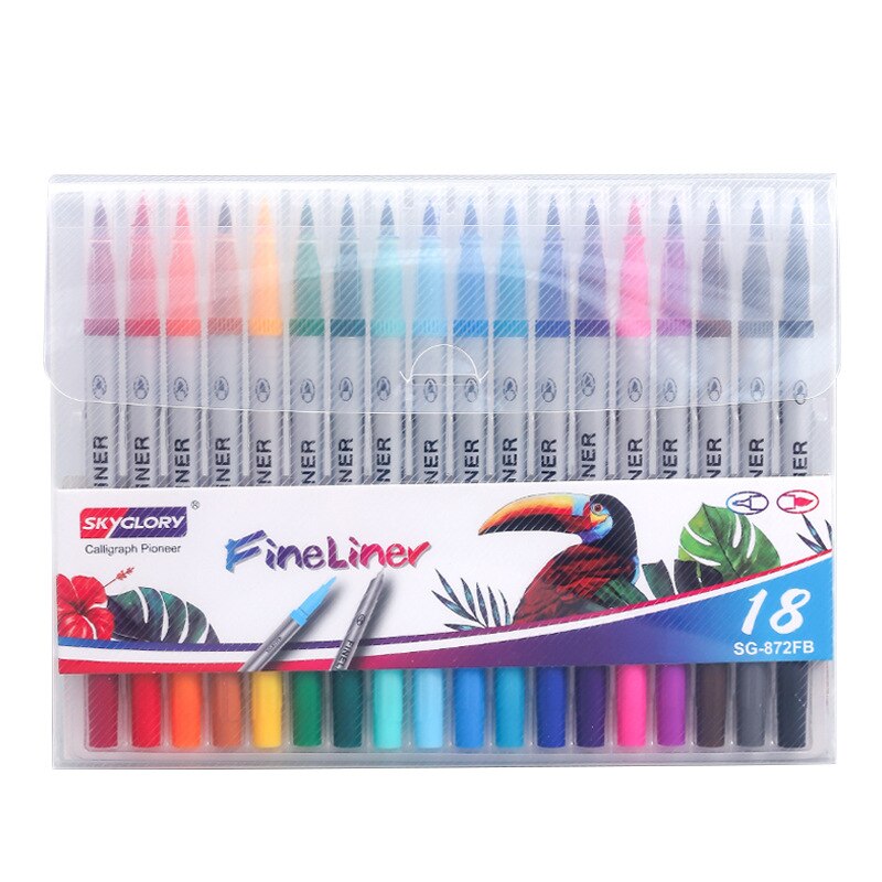 Aquarel Pen Haak Lijn Pen Dubbele Headed Handteken... – Grandado