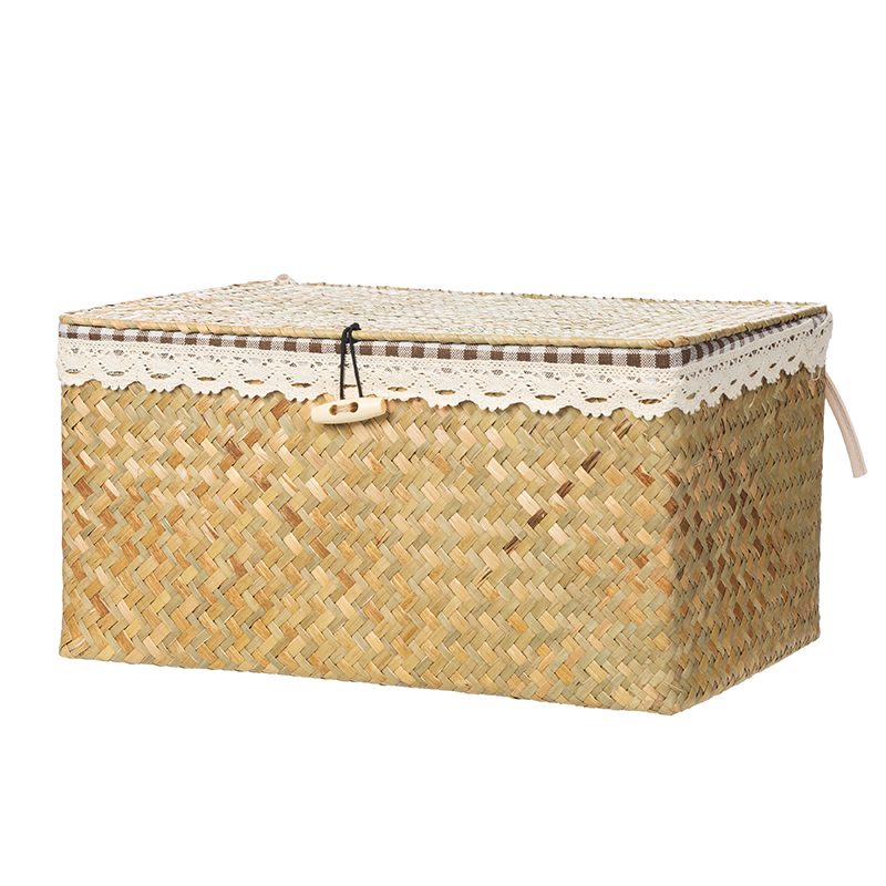 Natural Seagrass Storage Baskets Handwoven Wicker ... – Grandado