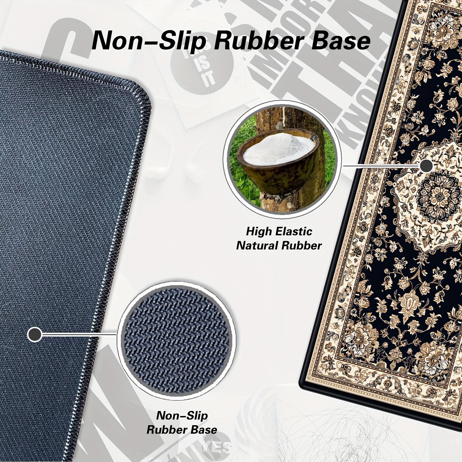 XXL Black Persian mouse pad long table mat floor m... – Vicedeal