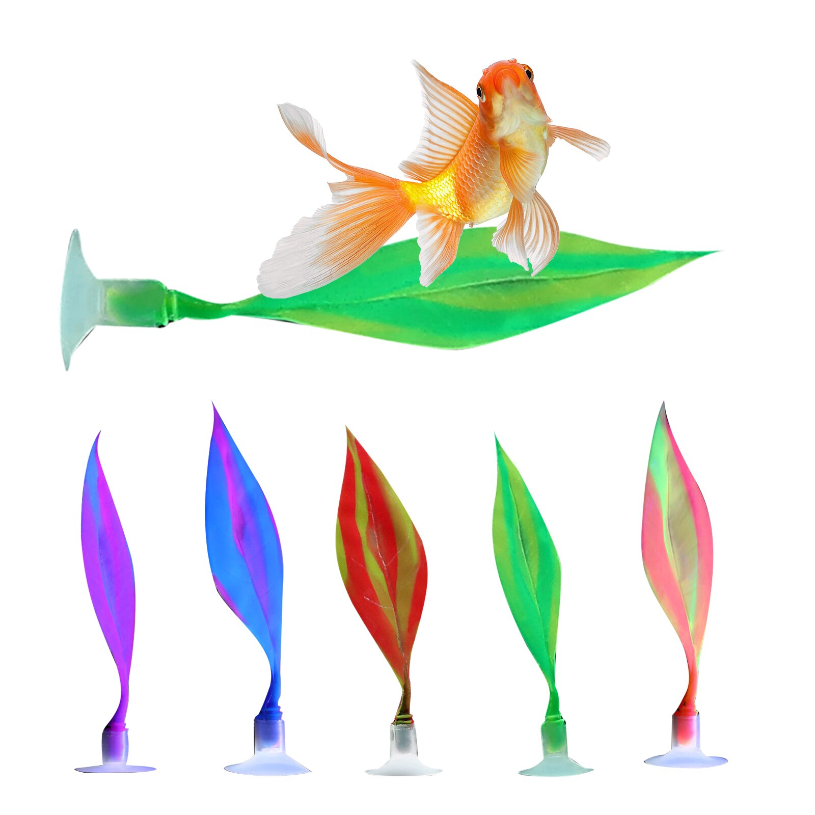 2 Pieces Silicone Leaves Hammock Betta Fish Leaf S... – Grandado