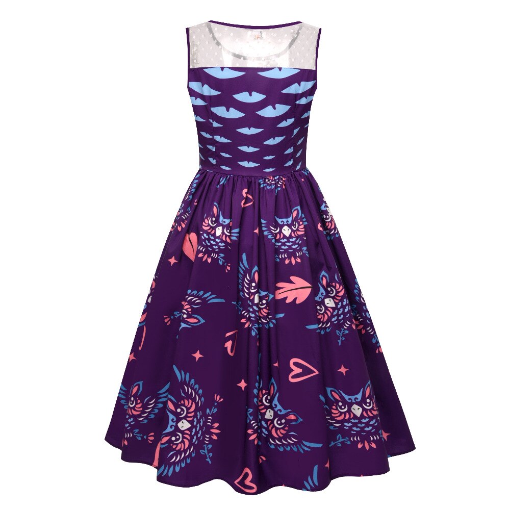 Aankomst Kant Insert Vintage Jurk Vrouwen Paarse U... – Grandado