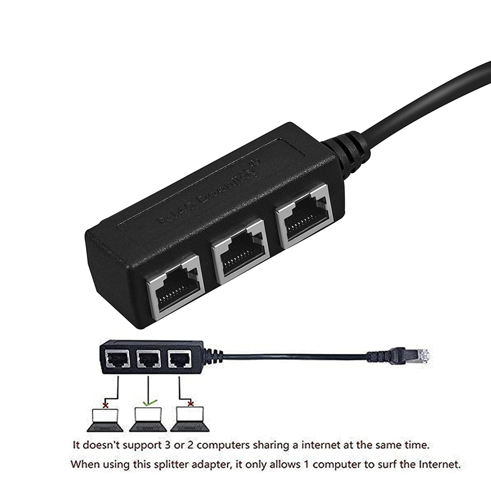 3 In 1 RJ45 Splitter Lan Ethernet Netwerk RJ45 Con... – Vicedeal
