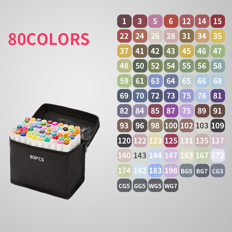 12/48/80/168 Touch Riancy Markers Set Manga Tekeni... – Vicedeal