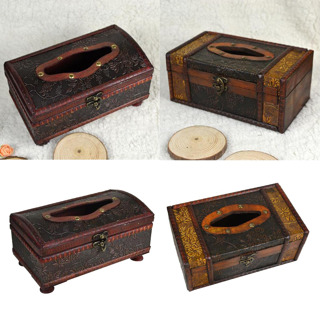 Retro Wooden Case Box Napkin Tissue Holder Shabby ... – Grandado