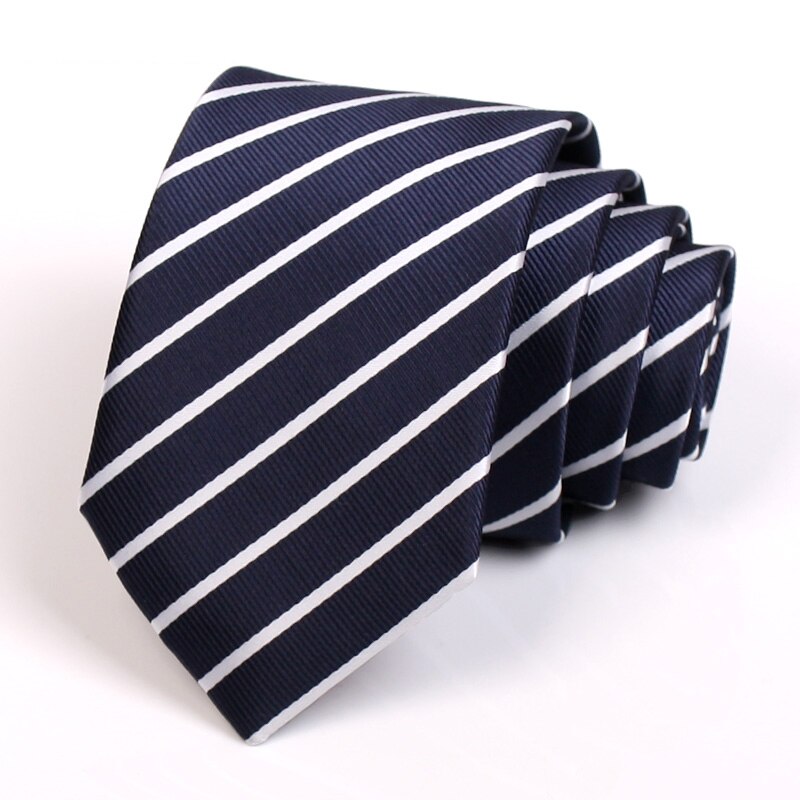 Men's Classic Business Tie 7CM Blue Striped Tie Fo... – Grandado
