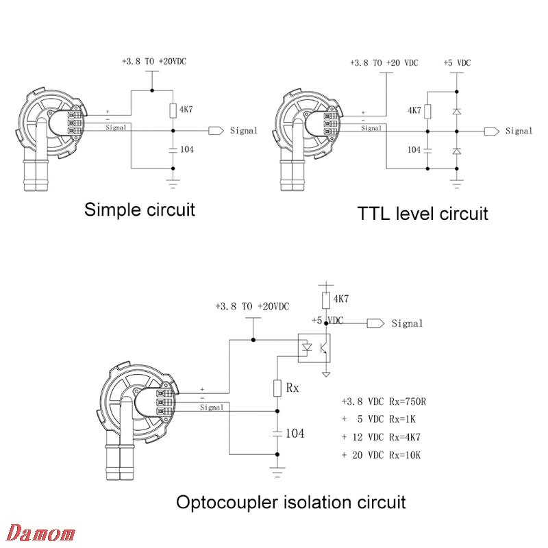 5-18v 6mm slang hulling ände vattenflödessensor 75... – Vicedeal