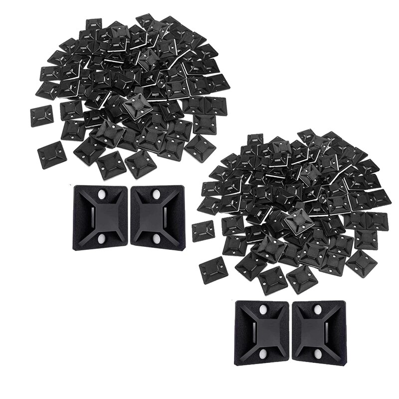 120 Pcs Adhesive Base For Cable Ties, Self-Adhesiv... – Grandado