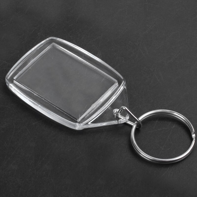 50x Clear Acrylic Plastic Blank Keyrings Insert Pa... – Grandado