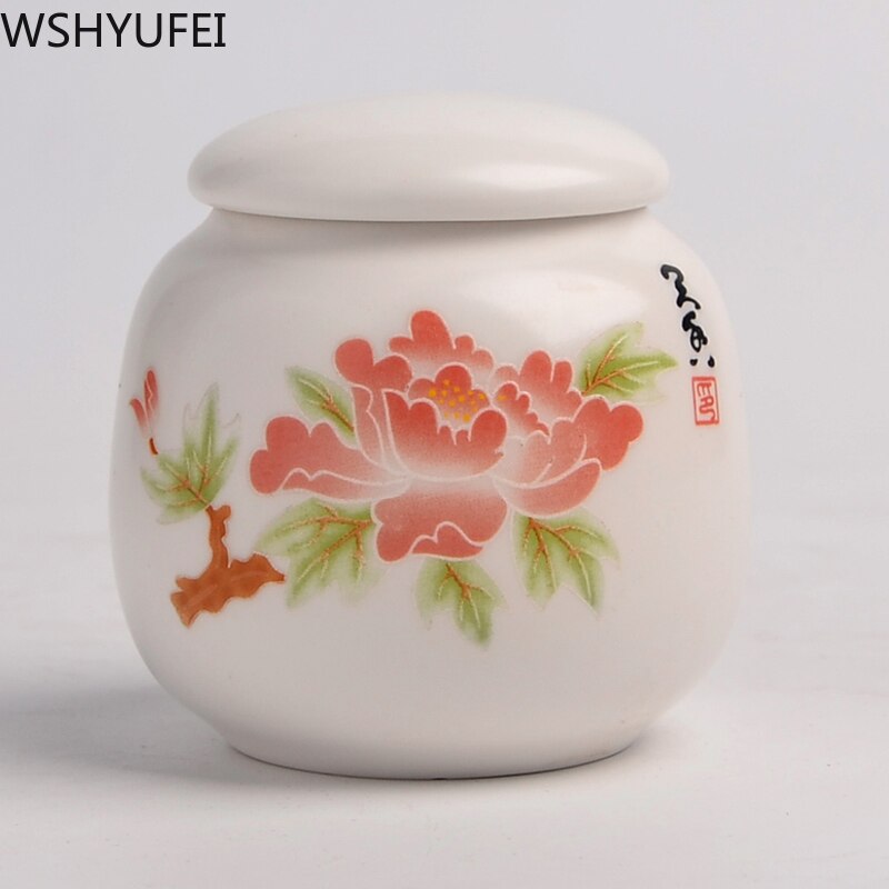 hand-painted tea cans retro ceramic stoneware tea ... – Grandado