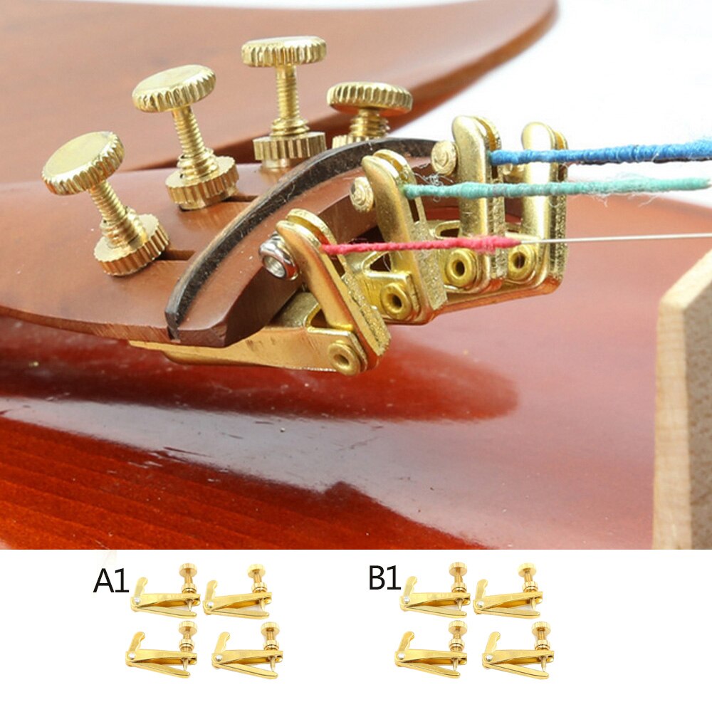 4pcs 4/4-3/4,1/4-2/1 Violin Use Plated Iron Violin... – Grandado