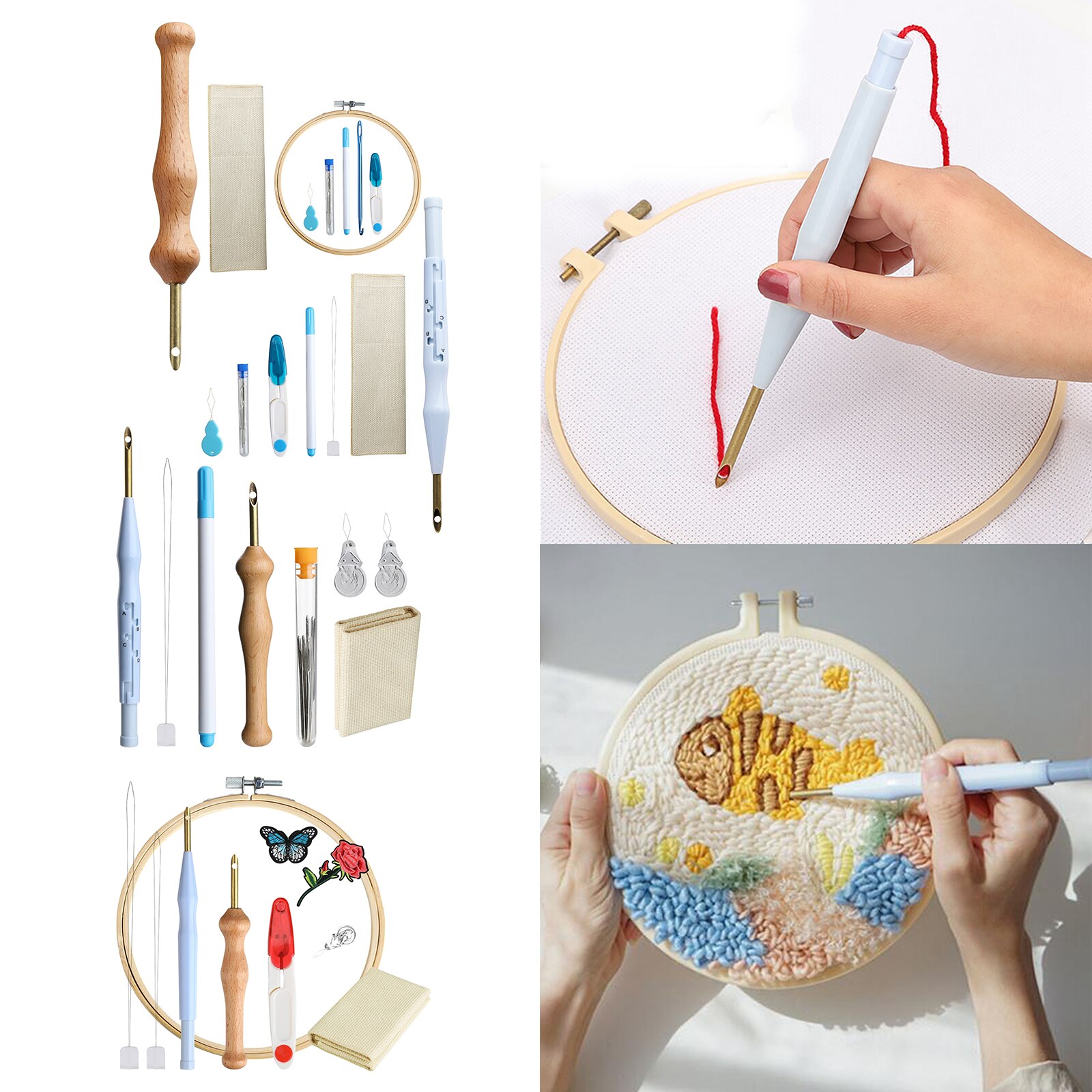 7pcs/Set Punch Needle Embroidery Kits for Embroide... – Vicedeal