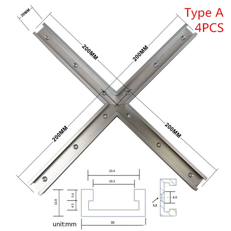 Woodworking T-Slot T-Track Miter Track Cross Conne... – Grandado