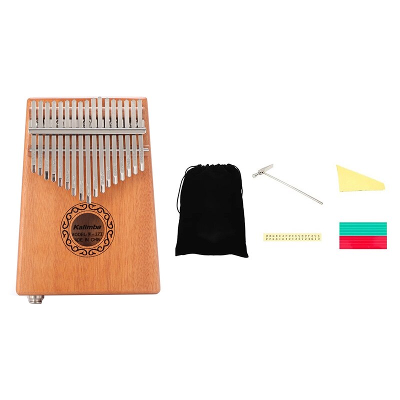 17 Keys Kalimba EQ Thumb Finger Piano Mahogany Mus... – Grandado