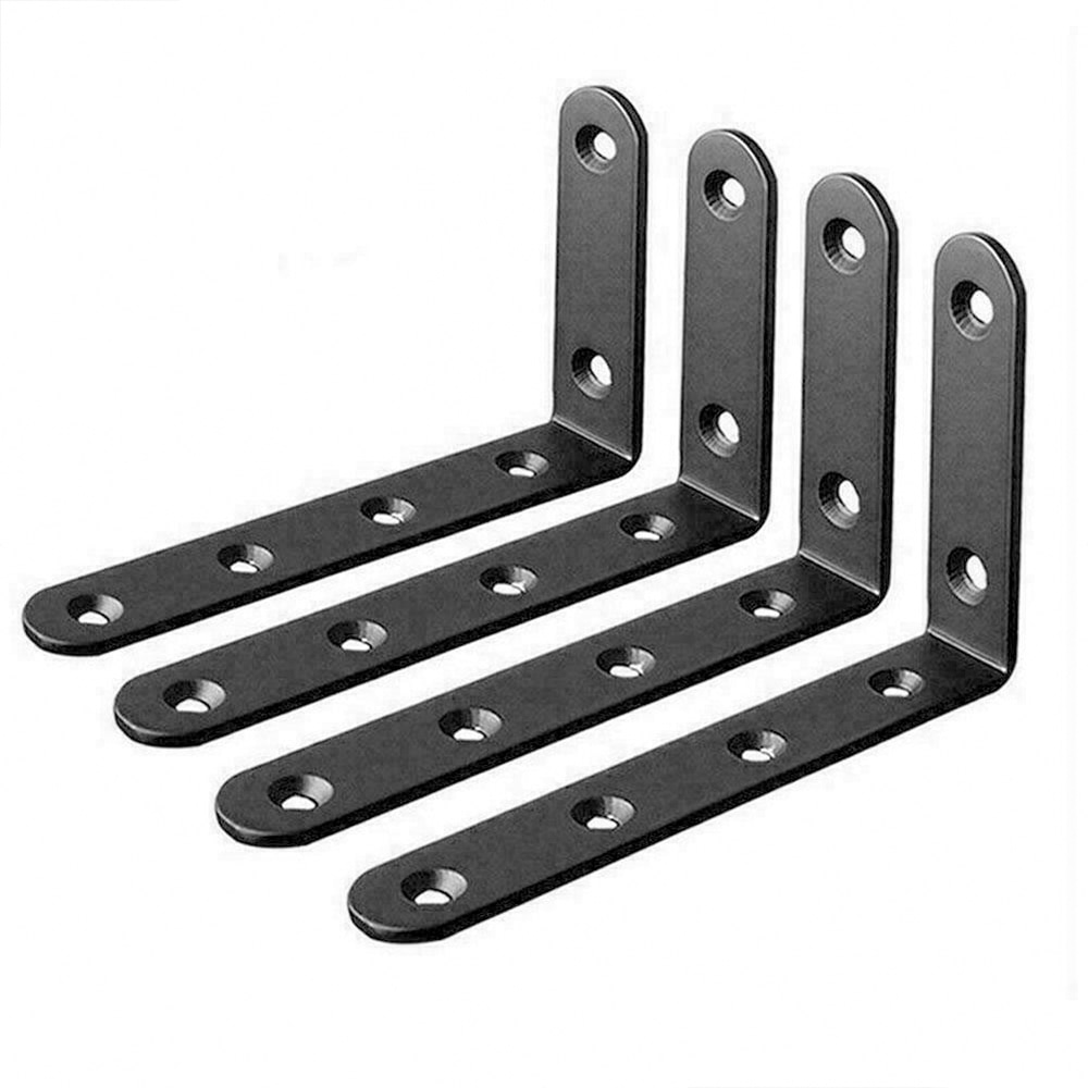 Thickened Black Iron Angle Code Fixing Bracket Sta... – Grandado