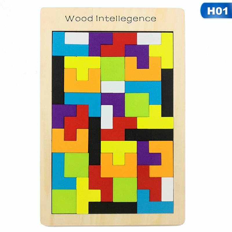 Colorful Wooden Tangram Brain Teaser Puzzle Toys T... – Grandado