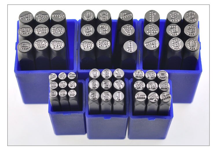 7/8/10mm 0-9 Dotted number stamp letters Steel wor... – Vicedeal