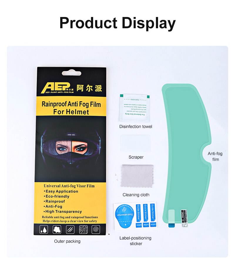 Universele Helm Hd Clear Anti-Fog Patch Film Motor... – Grandado