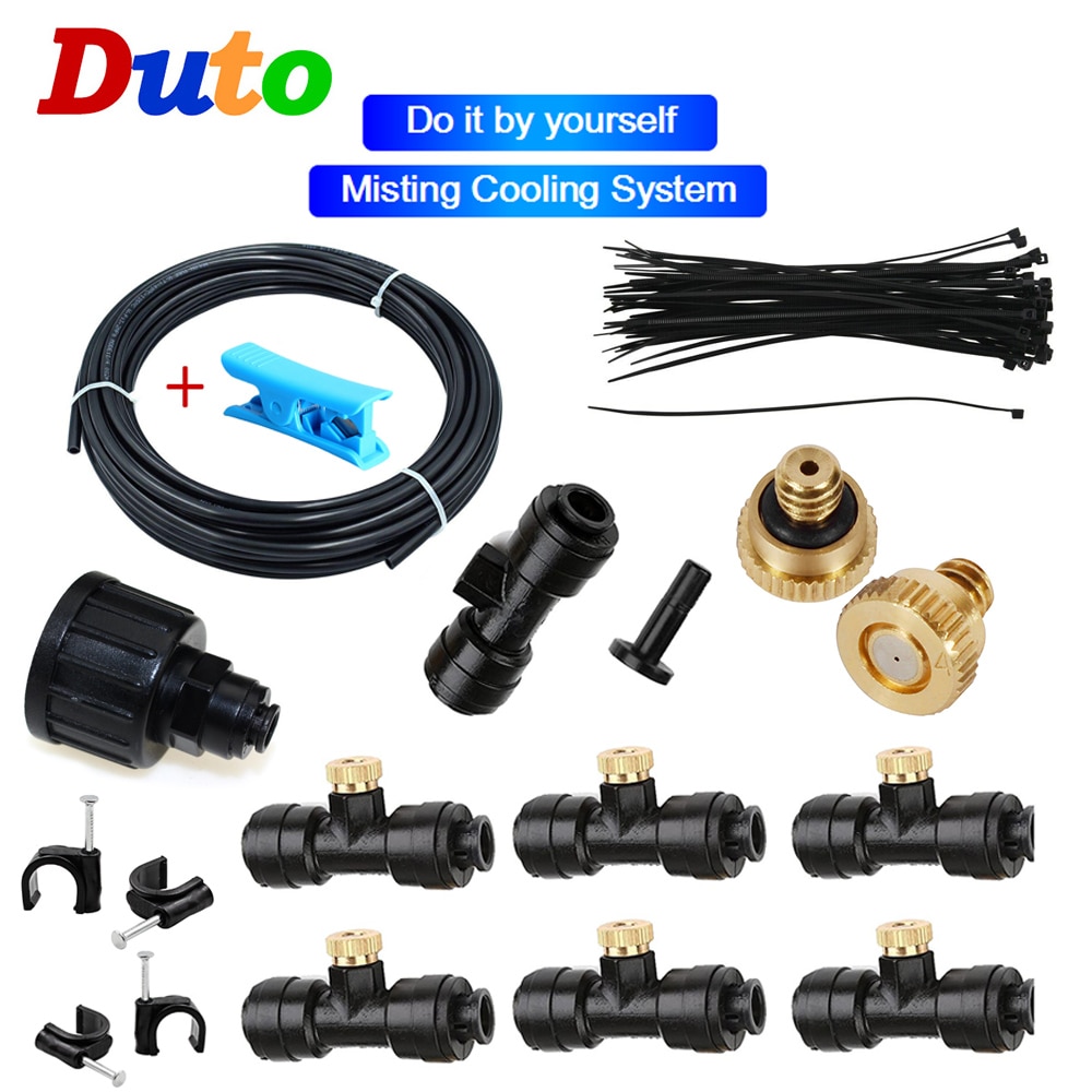 DIY Outdoor Misting Cooling System Kit Greenhouse ... – Vicedeal