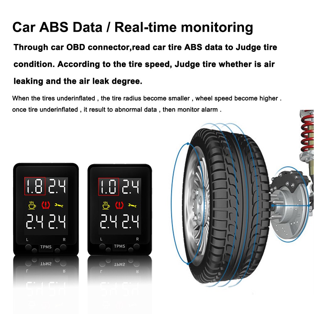 No Need Tire sensor TPMS ABS Tire Pressure Monitor... – Grandado