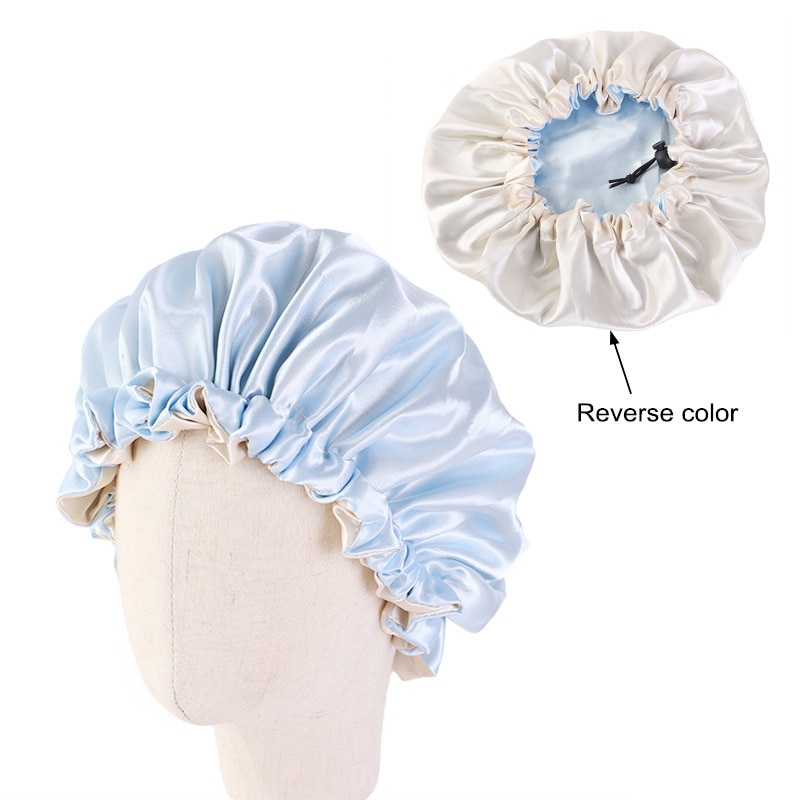 Baby Silky Satin Bonnet Double Layer Adjustable Sl... – Vicedeal