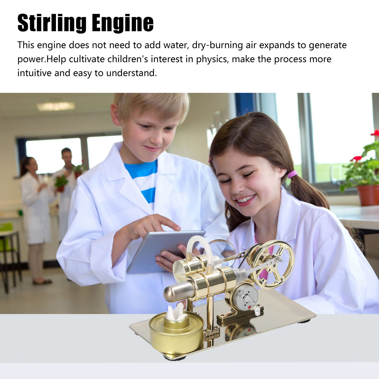 Stirling Engine Motor Model Heat Power Generator S... – Grandado