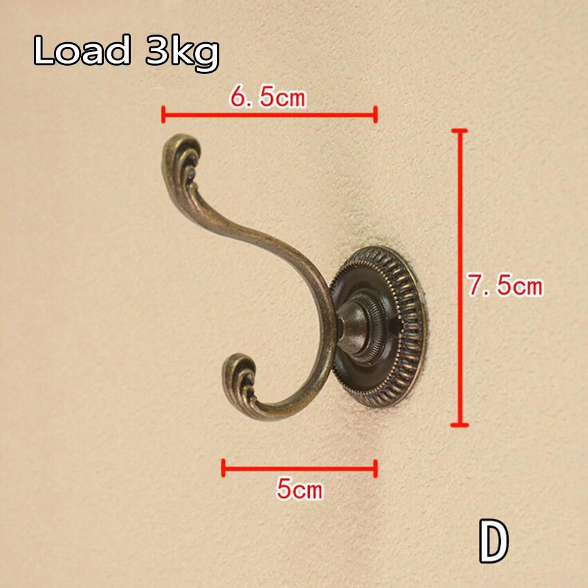 1Pcs Vintage Bronzen Muur Haak Jas Zak Handdoek Ha... – Grandado