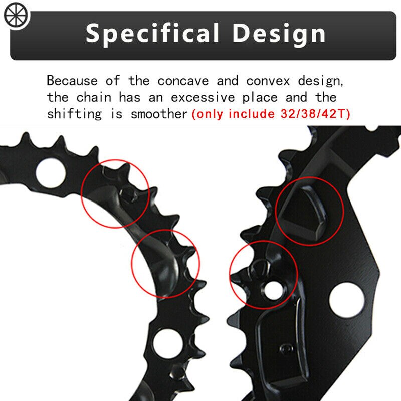 104/64BCD Chainring Double/Triple Chainwheel 24/26... – Grandado