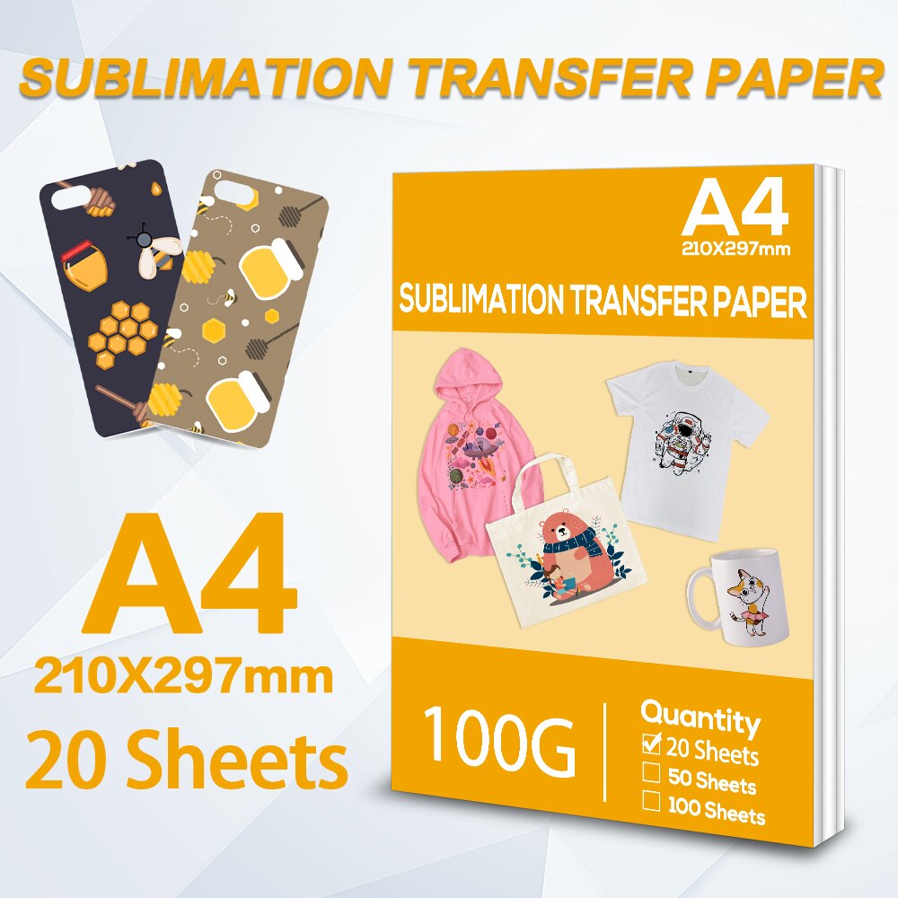 20 Vellen A4 Warmte Sublimatie Transfer Papier Voo... – Vicedeal